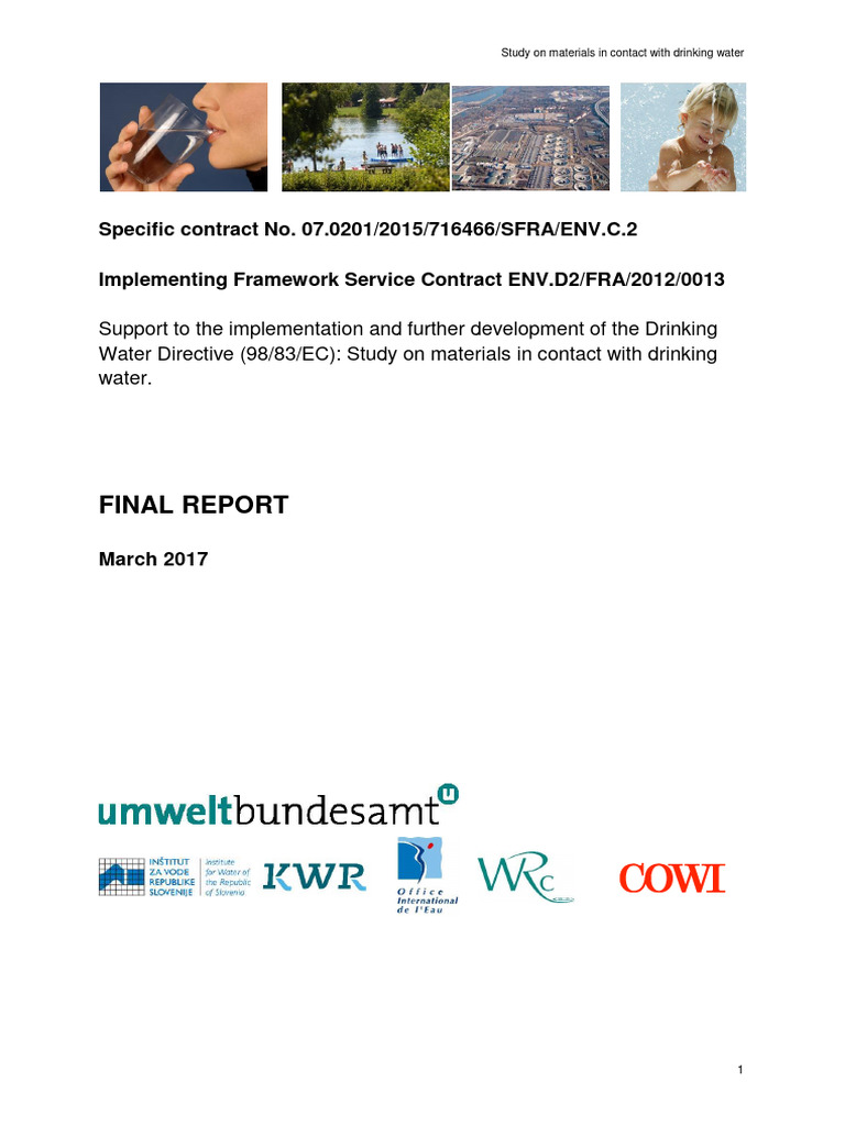 Drinking Water Materials Study | PDF | Plumbing | Drinking Water