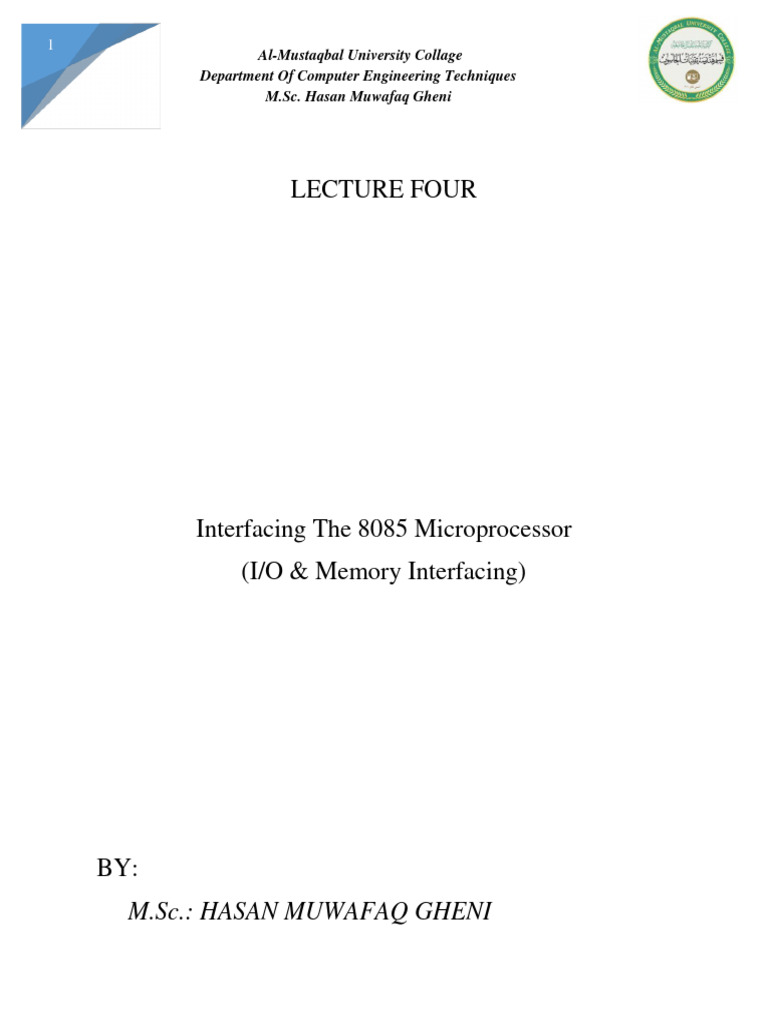 WameedMUCLecture 2021 91817804 | PDF | Computer Memory | Integrated Circuit