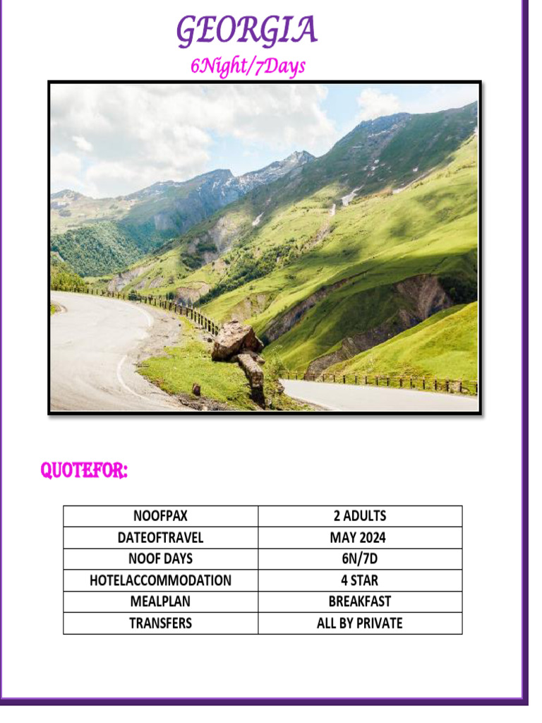 Custom Georgia Package. | PDF | Hotel