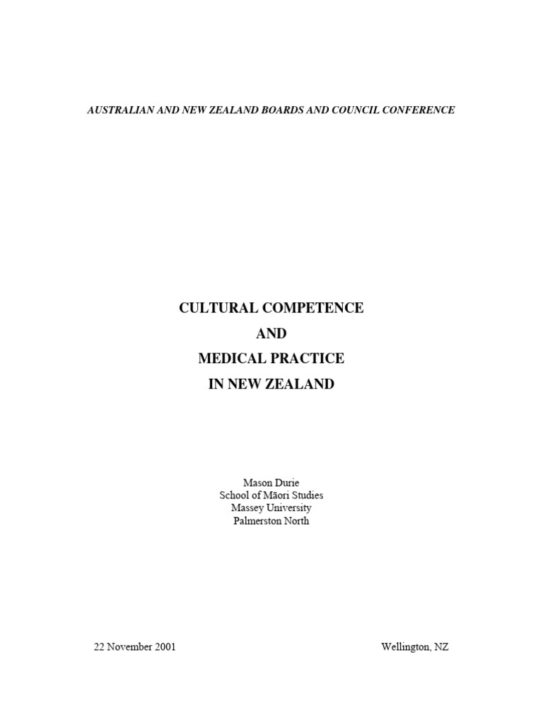 Cultural Competence in NZ Medical Practice | PDF | Mental Disorder ...