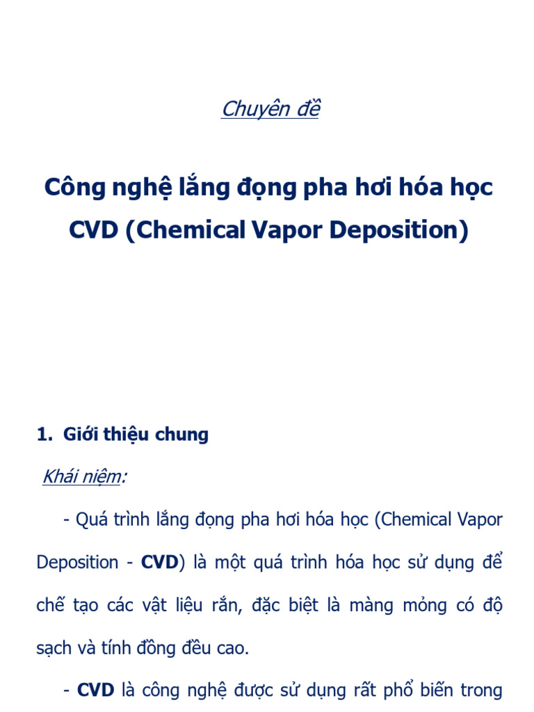 Week 13 - Chuyen de CVD | PDF