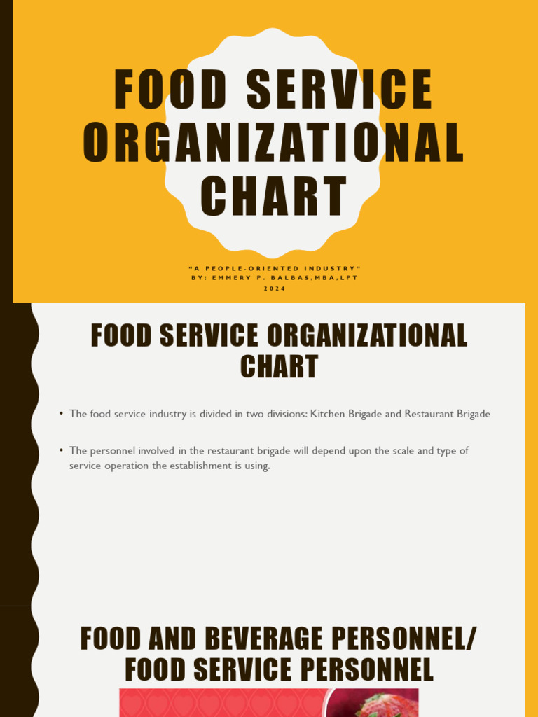 Part 2 Food Service Organizational Chart | PDF | Waiting Staff ...