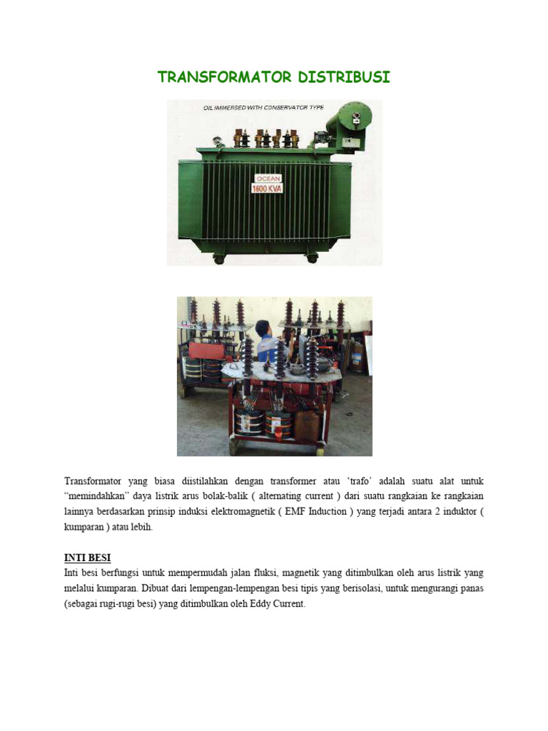 Transformator Distribusi | PDF