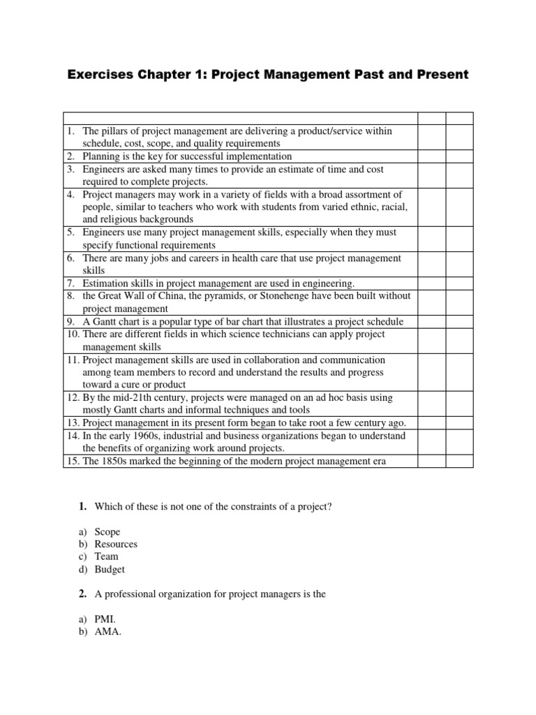 PM Exercises Book Fro Students | PDF | Project Management | Risk