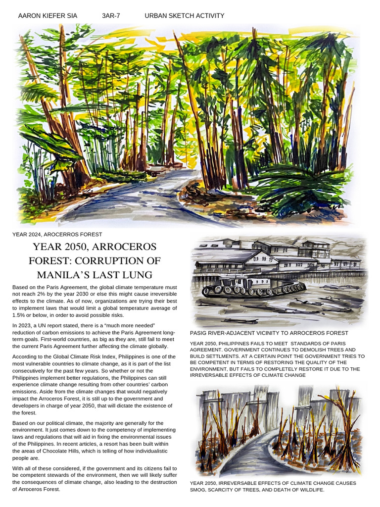 SIA AARON - EPD Urban Sketching Activity | PDF | Climate Change | Air ...