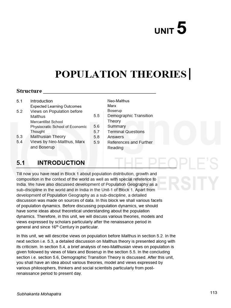 Overview of Population Theories | PDF | Mercantilism | Capitalism