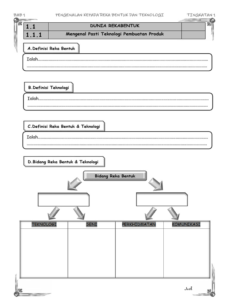 Bab 1 Pengenalan Reka Bentuk & Teknologi 12 | PDF
