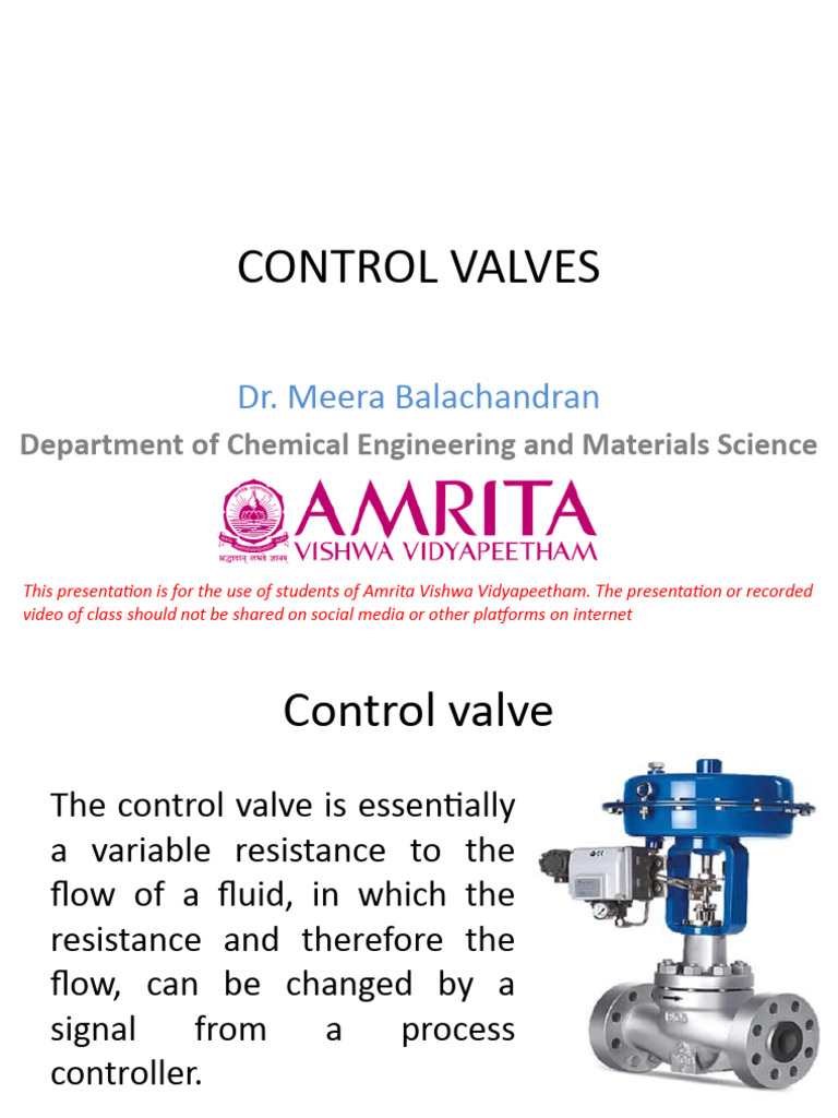 Control Valve | PDF | Fluid Dynamics | Valve