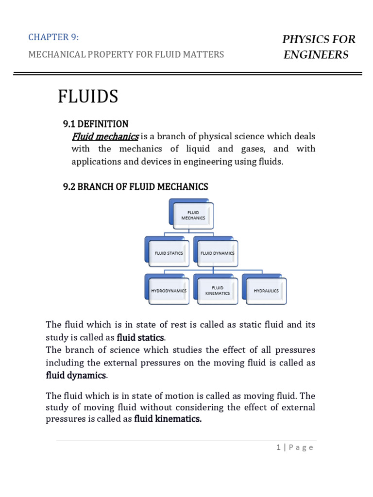 Chapter 9 Mechanical Properties of Fluid Matters | PDF | Fluid ... Chapter 9 Mechanical Properties of Fluid Matters | PDF | Fluid ...
