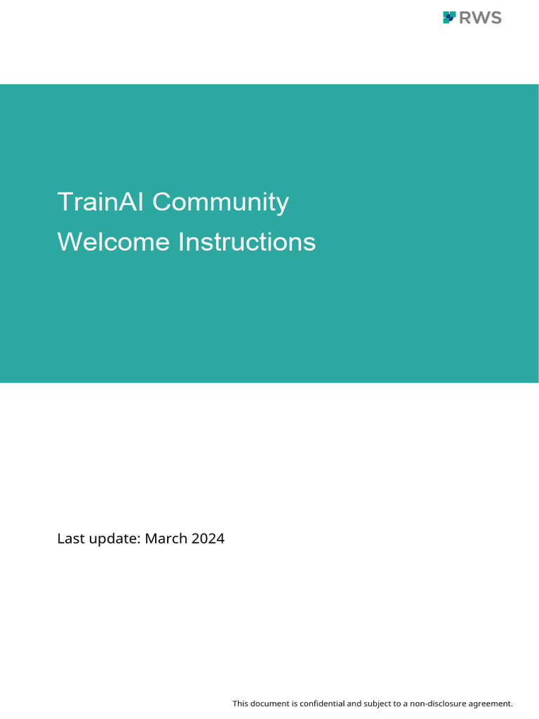 AI Community - Welcome Instructions - Workzone | Download Free PDF ...