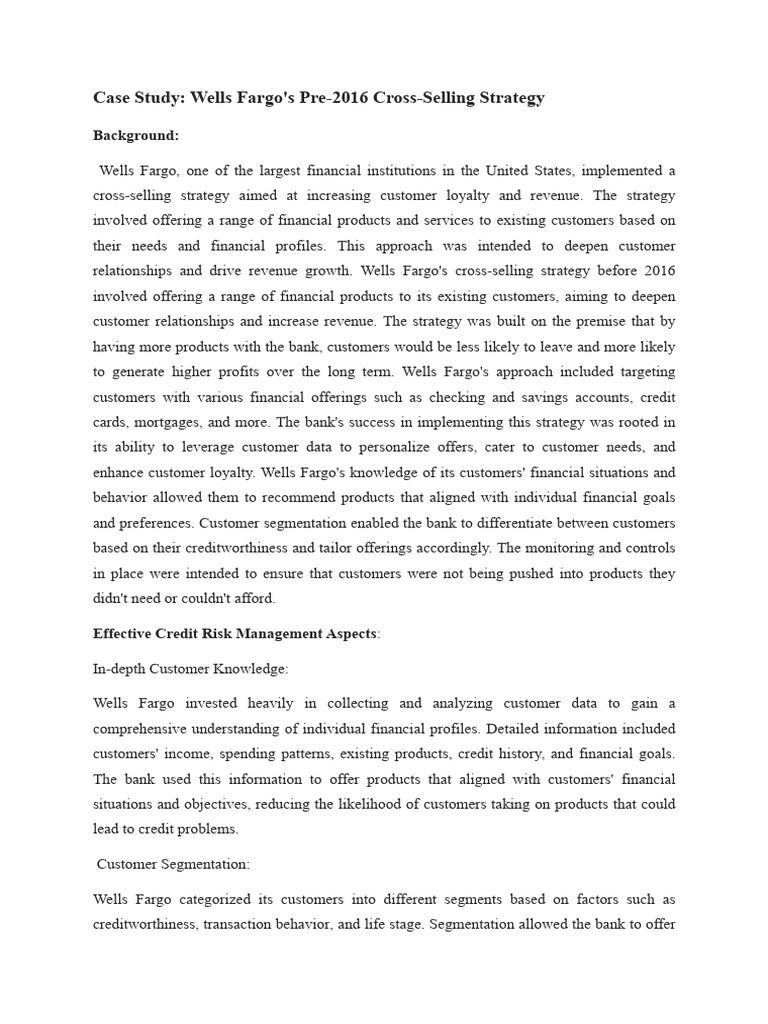Case Study On Credit RISK Wellsfargo | PDF | Banks | Credit