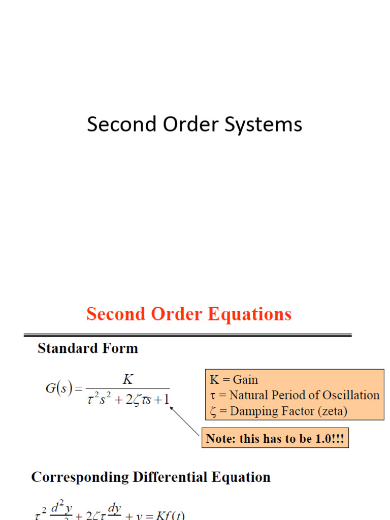 Second Order Response | PDF | Damping | Applied Mathematics