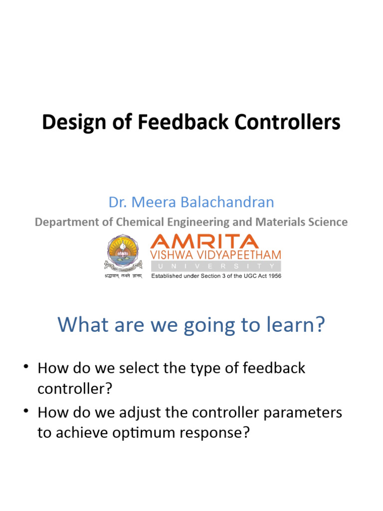 Design Of Feedback Controllers Controller Tuning Download Free Pdf Control Theory Applied