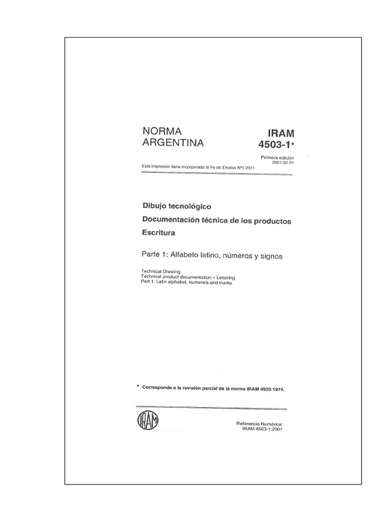 Norma IRAM 4503-1 (Escritura) | PDF