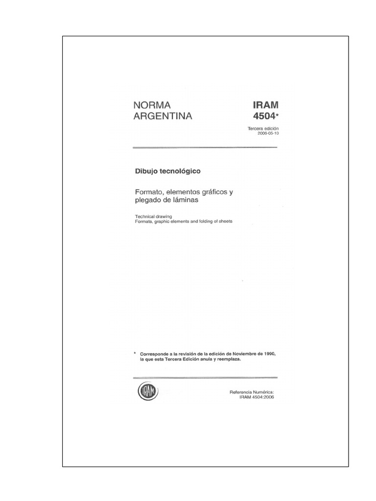 Norma IRAM 4504 (Formatos) | PDF