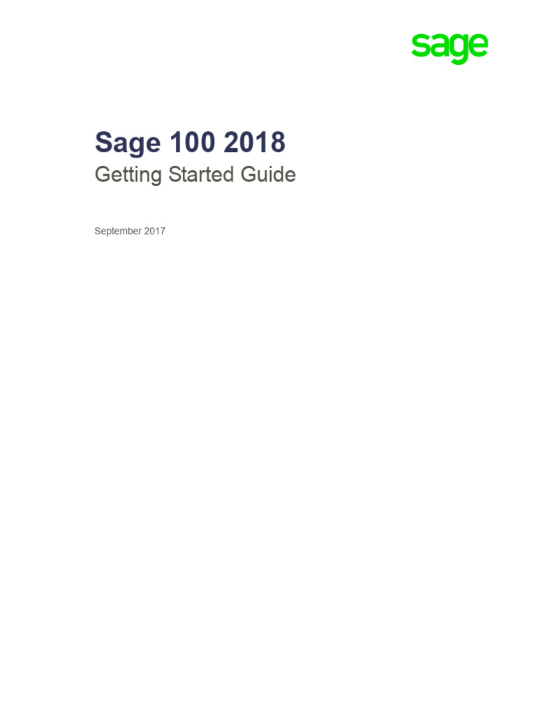 Sage 100 GetStart | PDF | Window (Computing) | World Wide Web