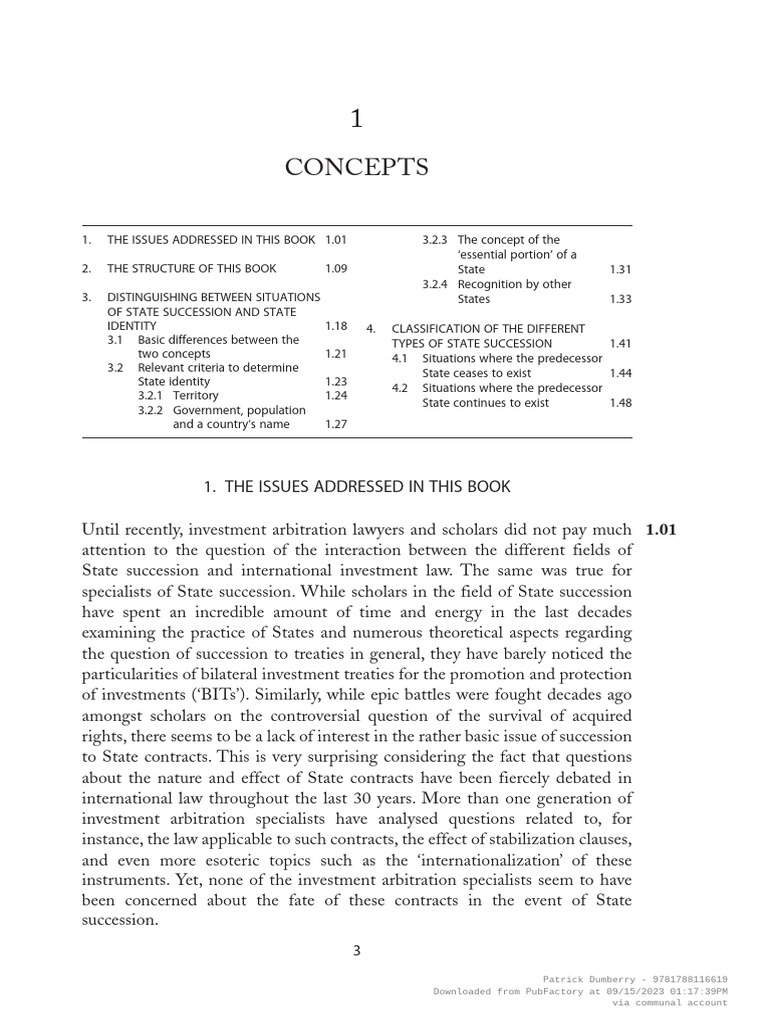State Succession Chapter 1 PDF | PDF | Arbitration | Treaty