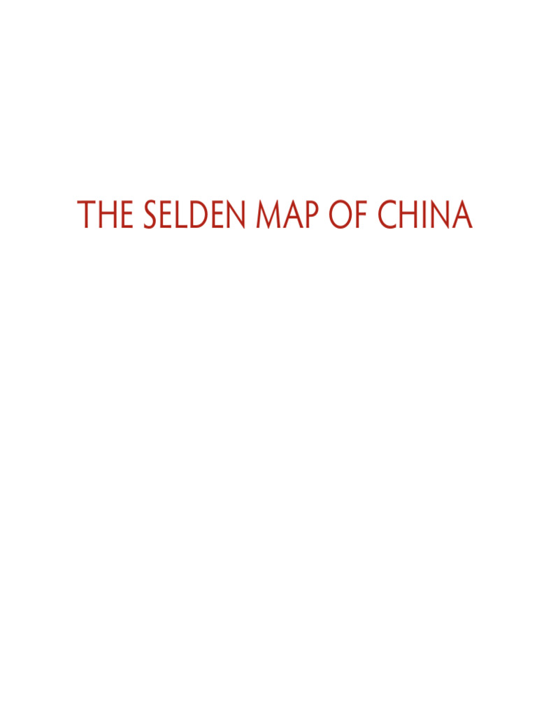 The Selden Map of China - Nie | PDF | Cartography | China