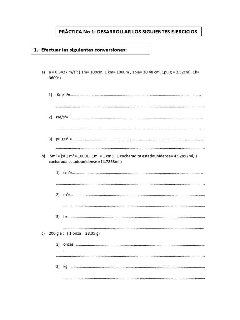 Practica de Magnitudes, Conversiones y Cifras Significativas-2 | PDF | Fuerza | Velocidad
