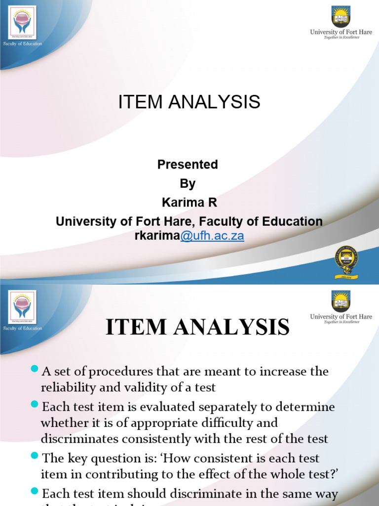 Item Analysis Acm211 | PDF | Multiple Choice | Histogram