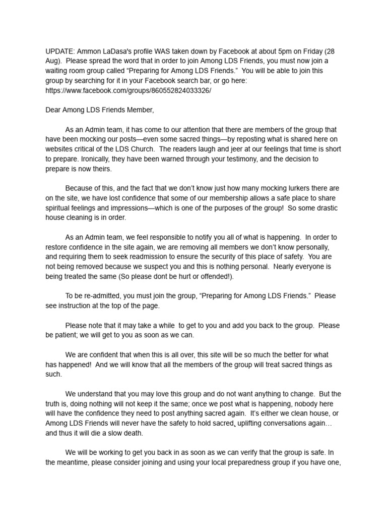 Dear Among LDS Friends Member | PDF | Self-Improvement | Religion ...