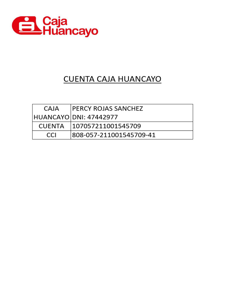 CCI - Caja Huancayo Percy | PDF