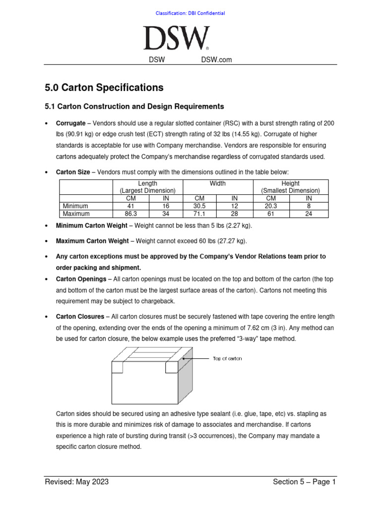 Carton Specifications | Download Free PDF | Barcode