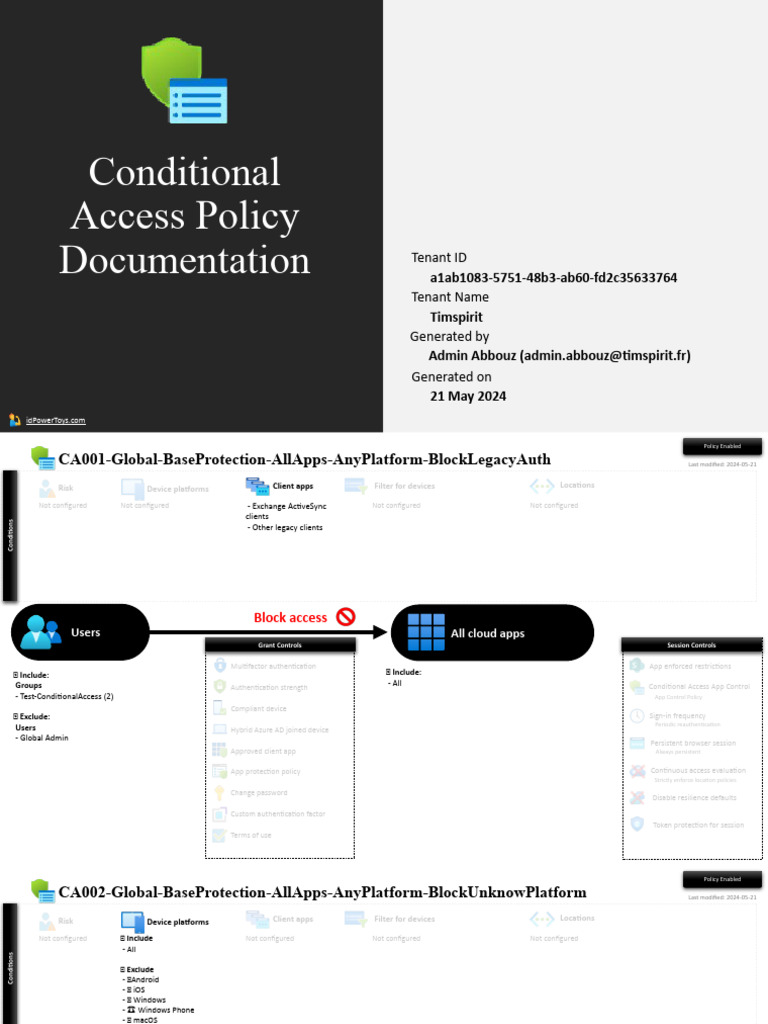 Conditional Access Policy Overview | PDF | Mobile App | Authentication