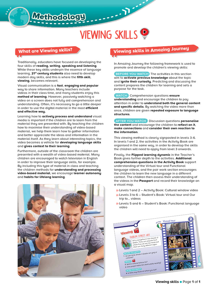 04 - METHODOLOGY - Viewing Skills | PDF | Reading Comprehension | Learning