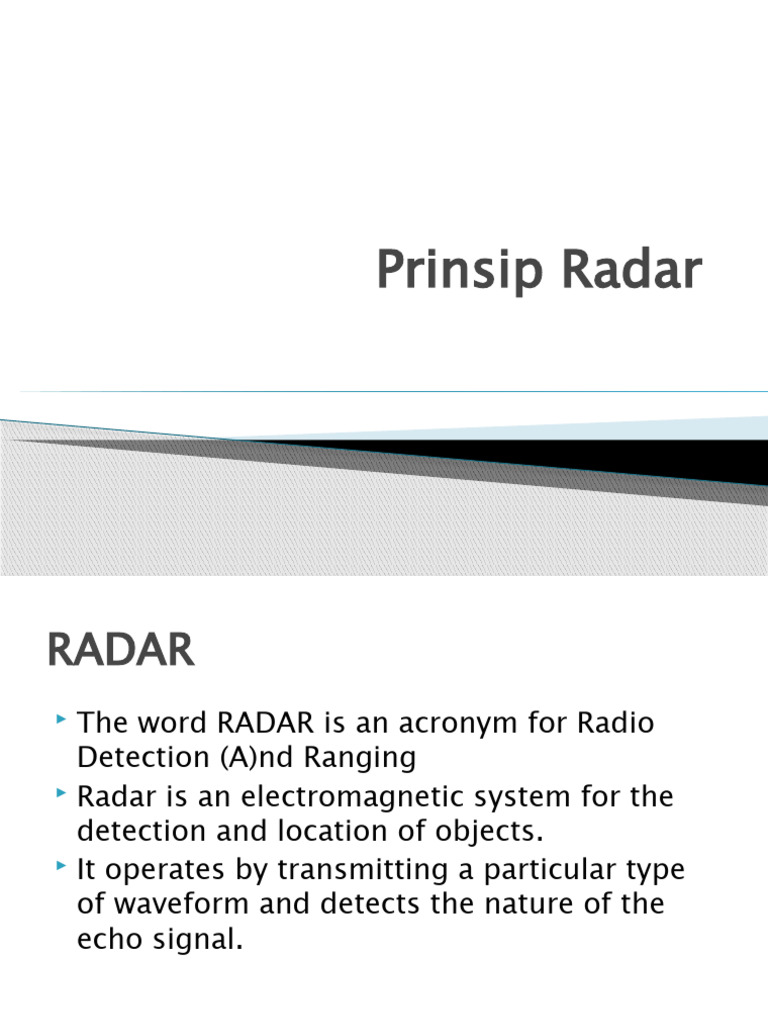 Prinsip Radar | PDF | Radar | Transmitter