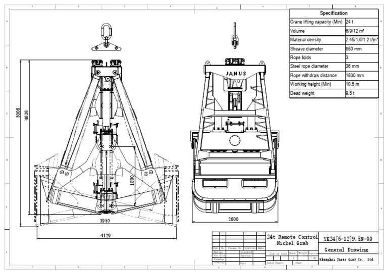 Nickel Grab Specifications and Capacity | PDF | Manufactured Goods