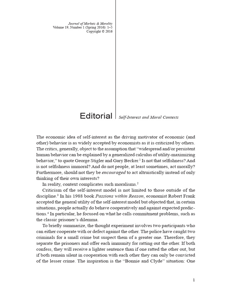 Ethics Pdf Rationality Economics