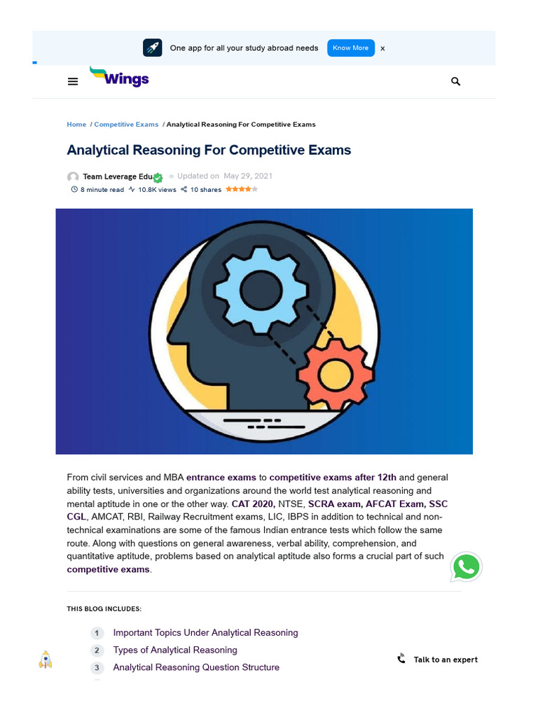 Leverageedu Com Blog Analytical Reasoning | PDF | Argument | Logic