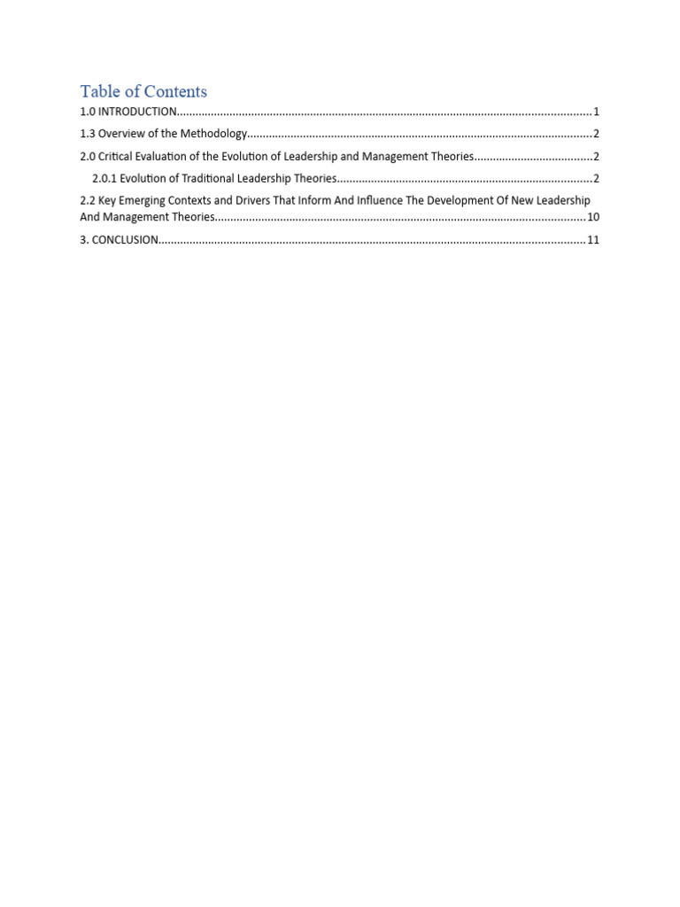 Evolution of Traditional Leadership Theories | PDF | Leadership ...
