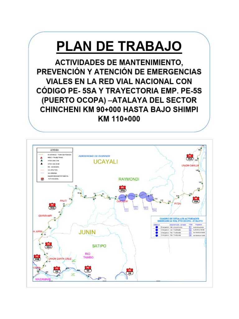 Mantenimiento y Emergencias Viales PE-5SA | PDF | La carretera | Transporte