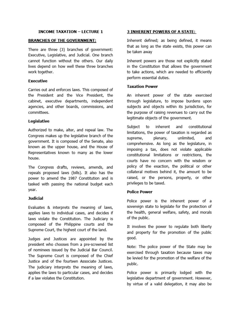 Income Taxation | PDF | Taxes | Eminent Domain