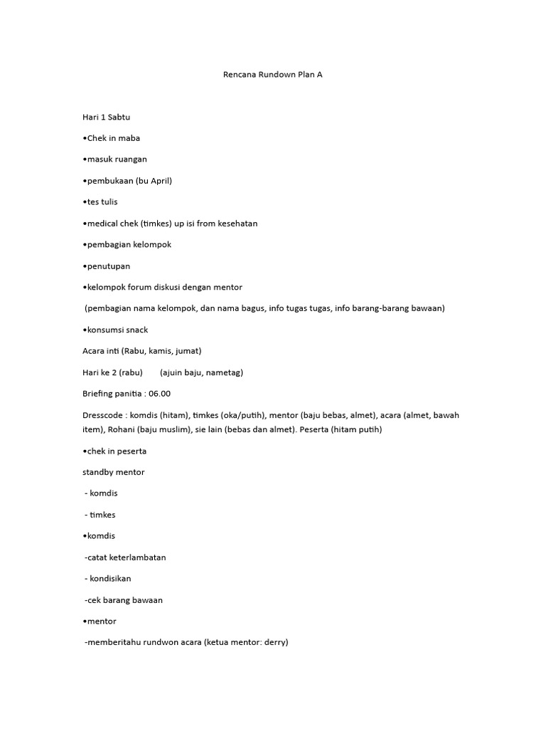 Susunan Acara PPKMB 2024 | PDF