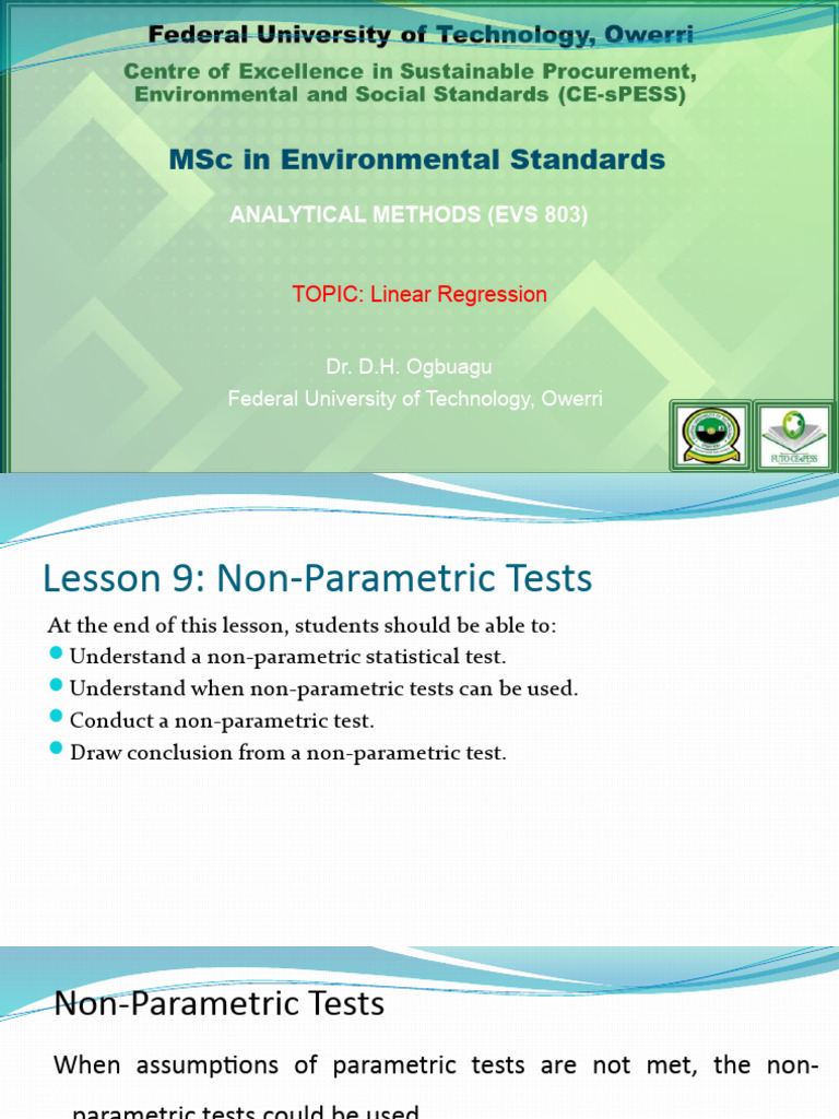 Non Parametric Tests | PDF | Mann–Whitney U Test | Nonparametric Statistics