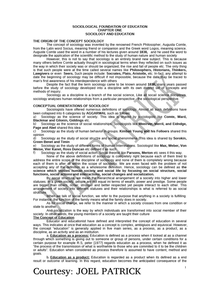 Sociology's Role in Education Explained | PDF | Family | Sociology