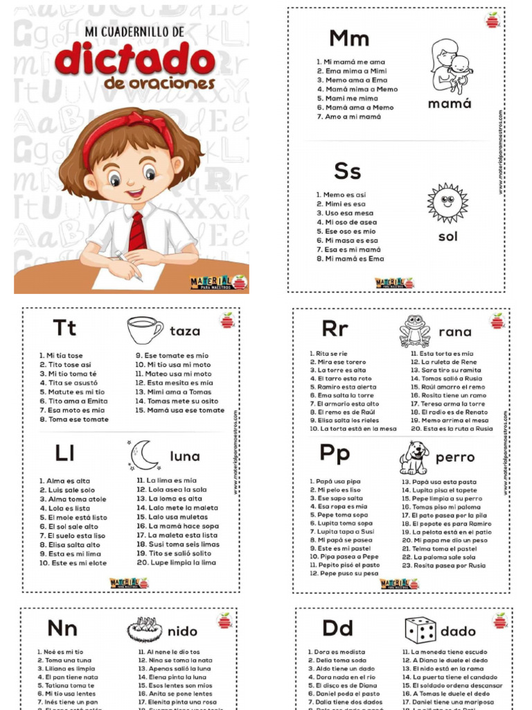 Dictado de Oraciones | PDF