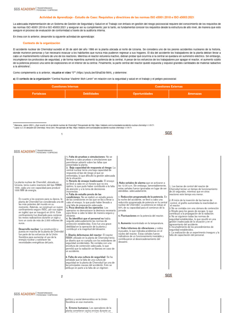 Caso Chernobyl | PDF | Desastre de Chernobyl | La energía nuclear