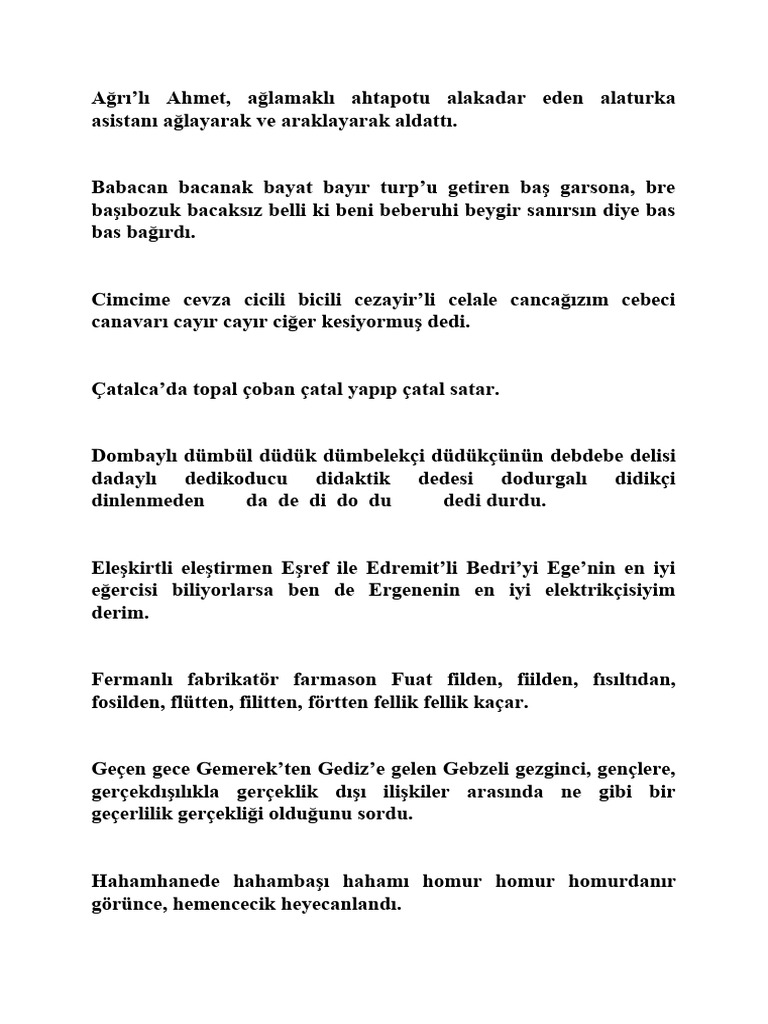 Tekerlemeler A | PDF