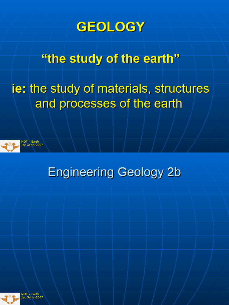 Engineering Geology Notes 1 | PDF | Plate Tectonics | Earth