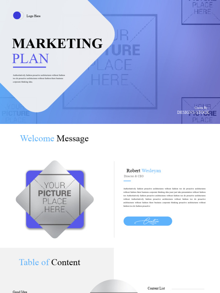 Marketing plan Presentation Template | PDF