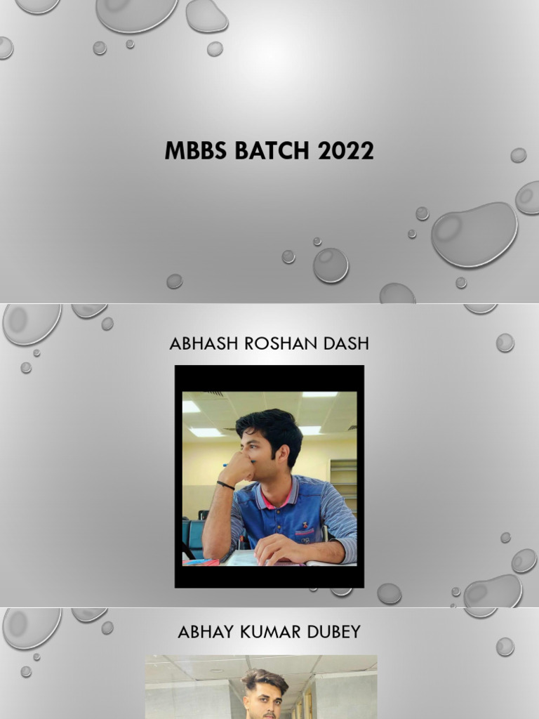 MBBS Batch 2022 | PDF