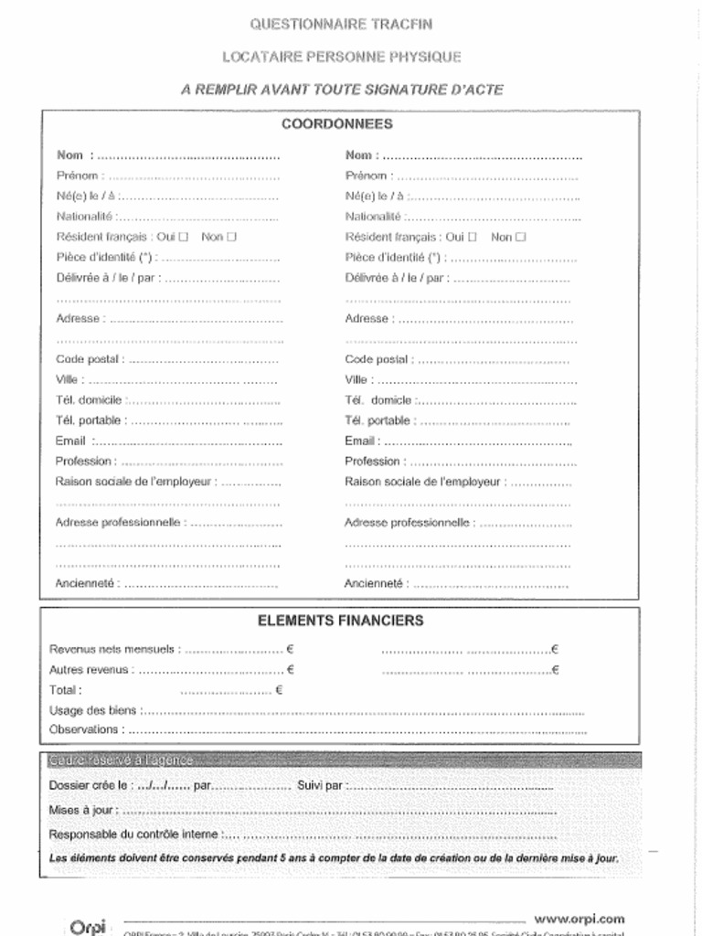 FICHE DE RENSEIGNEMENTS (1) | PDF