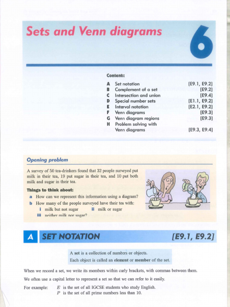 6) Sets and Venn Diagrams | PDF
