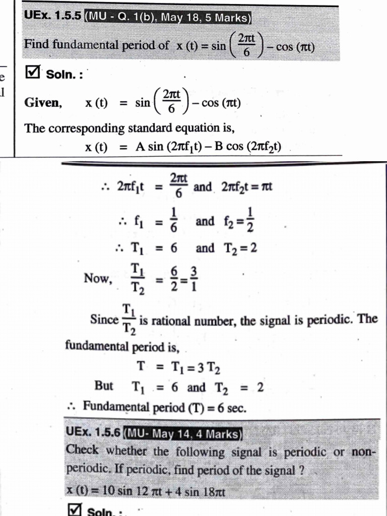 Signal and System Numericals | PDF
