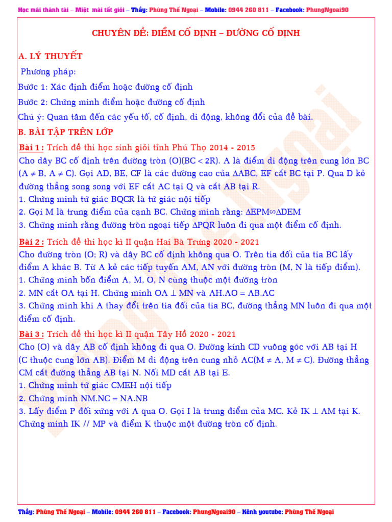 Diem Co Dinh - Duong Co Dinh | PDF