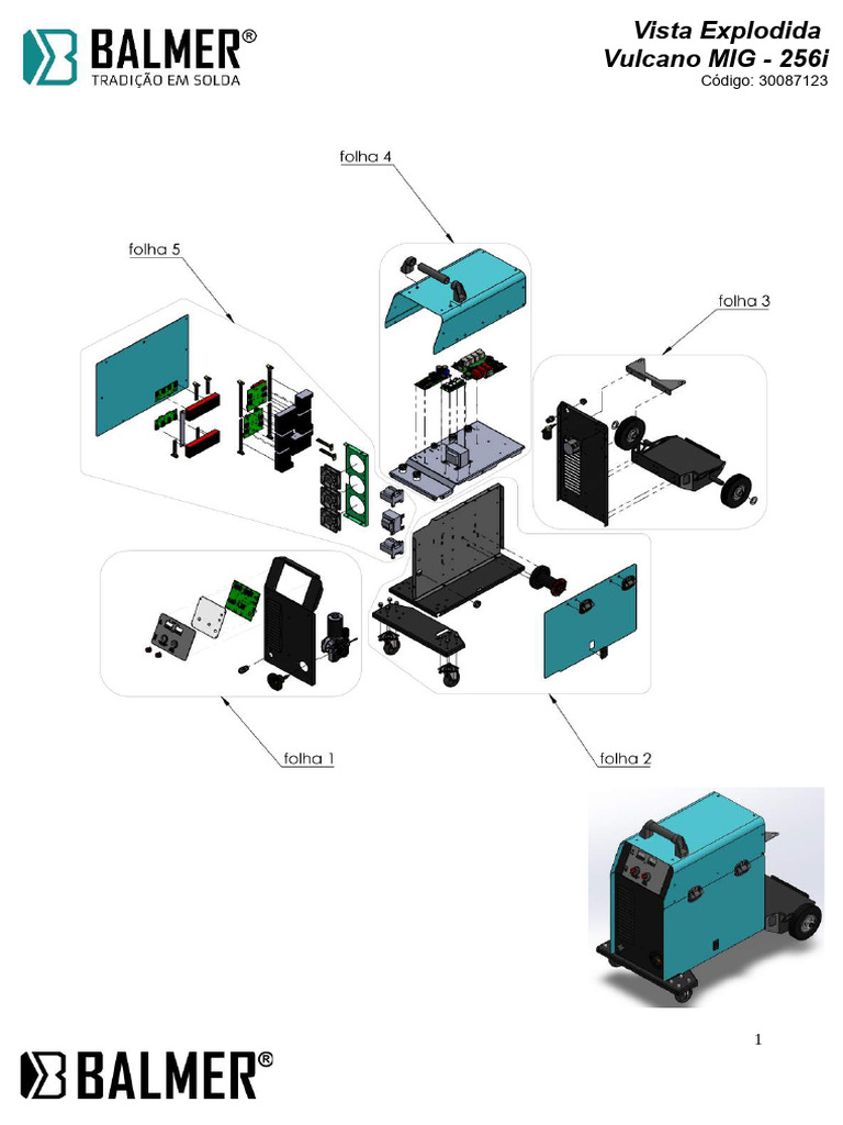 Vista Explodida Vulcano MIG - 256i | PDF
